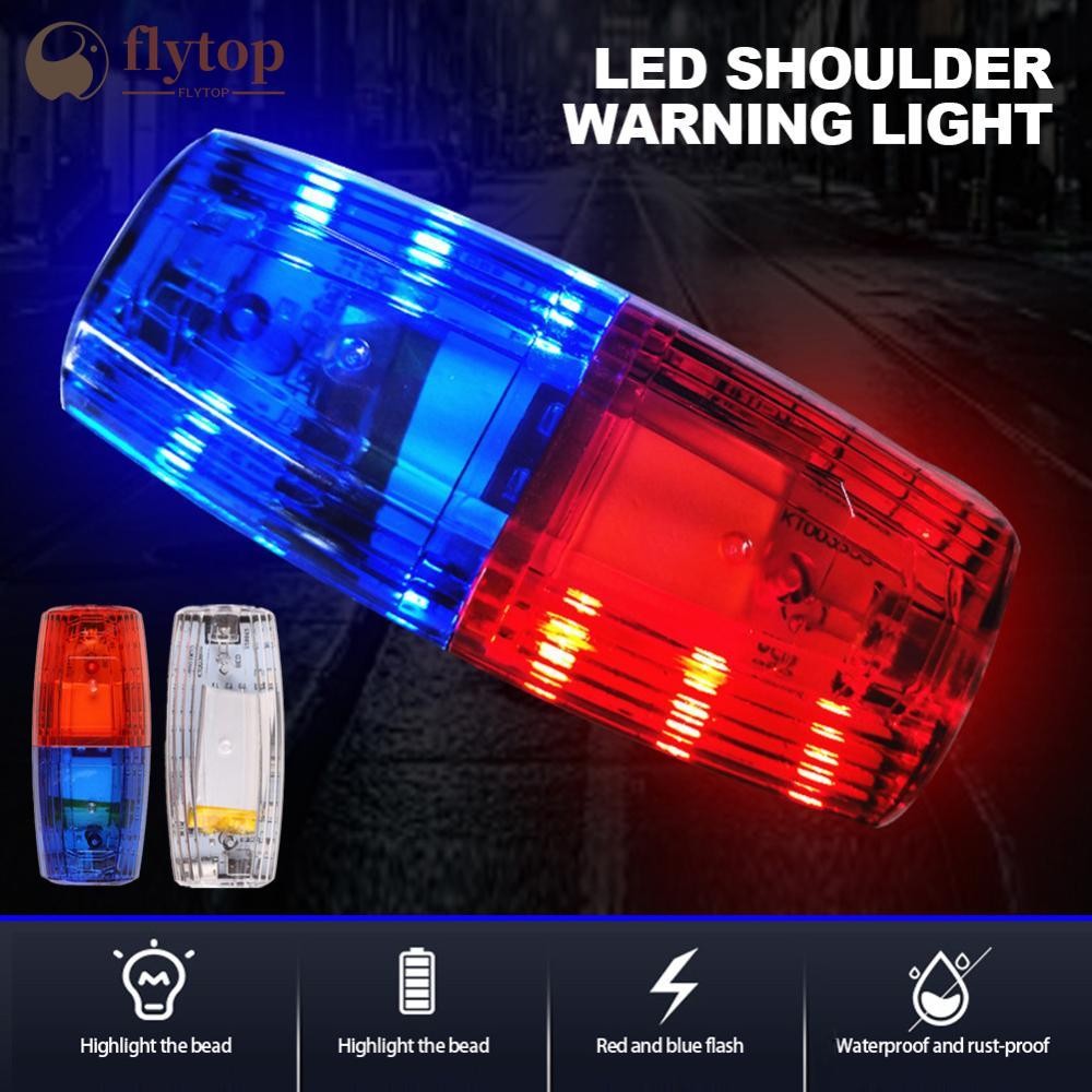 FLYTOP LED Shoulder Warning Light Shoulder Clip Light Sanitation Worker ...