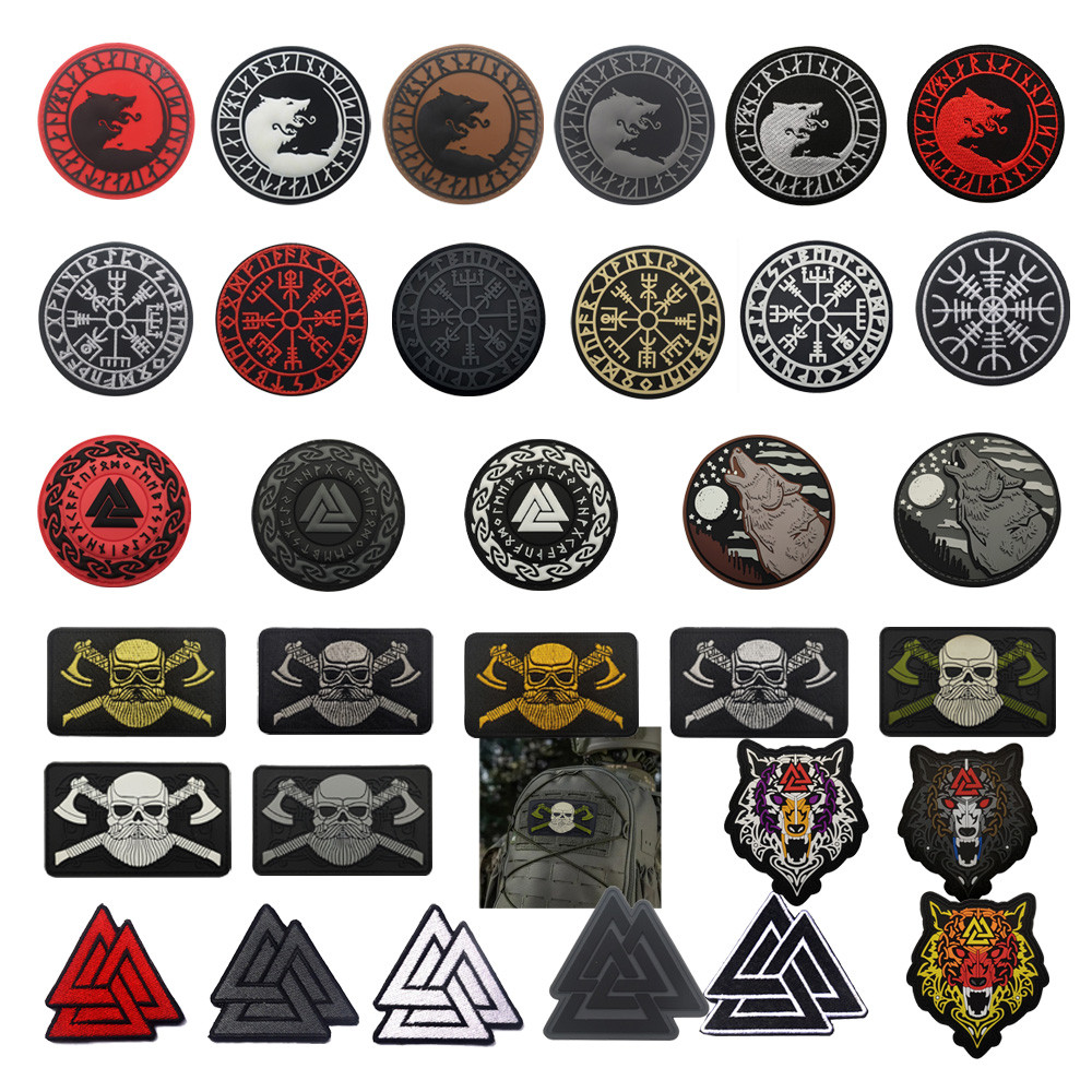 Outdoor Bag Accessories Viking Lunavin Odin Logo Wolf Head Compass ...