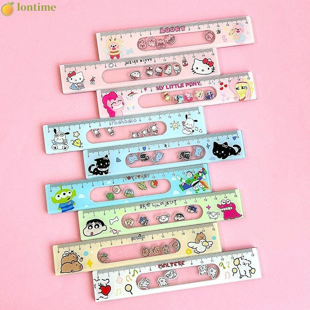 LONTIME Rocking Ruler, Cartoon Anime Capybara/Melody/Kuromi/Pochacco ...