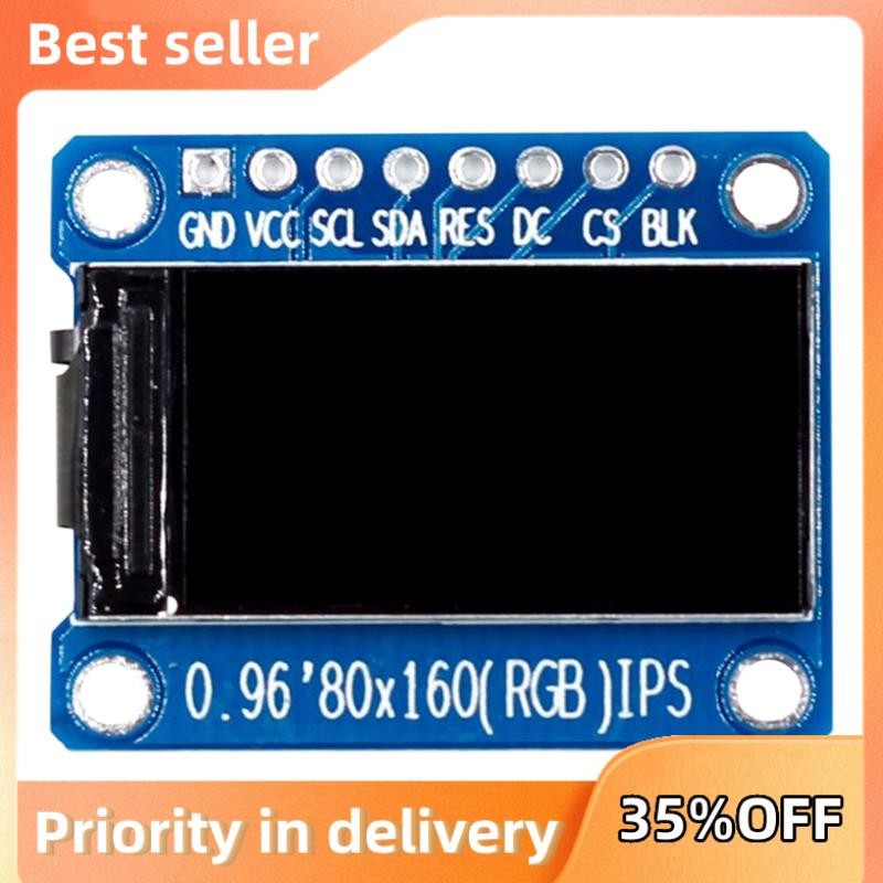 IPS RGB Display 0.96 Inch 7P SPI HD 65K Full Color LCD Module ST7735 Drive IC 80X160 (Not OLED ...