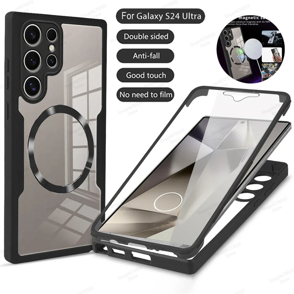 Magnetic Circle Clear 360 Phone Case Cover for OPPO Reno 4Z 5Z 6Z 7 5 ...