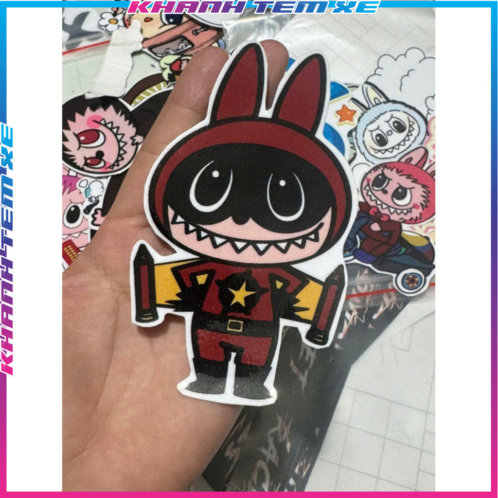 Labubu Mini Multi-Purpose Sticker for Motorcycles and Electric Vehicles ...