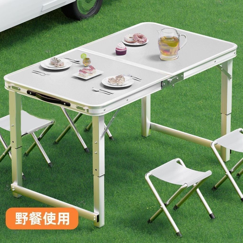 Foldable Table Portable Folding Dining Table Height Adjustable Study ...