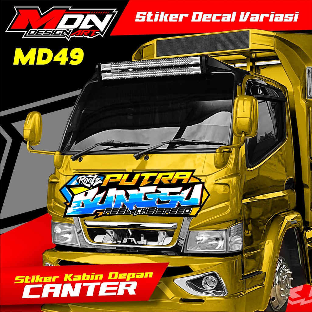 Truck front cabin stickers with PUTRA BUNGSU motif, Full laminated ...