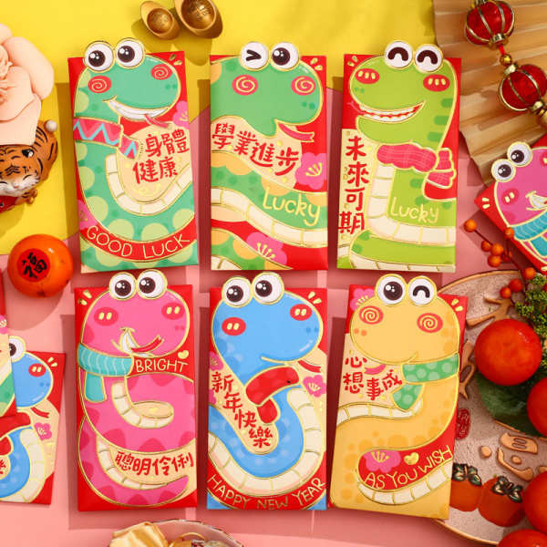 big red packet ang pao packets Year of the Snake ear three-dimensional ...