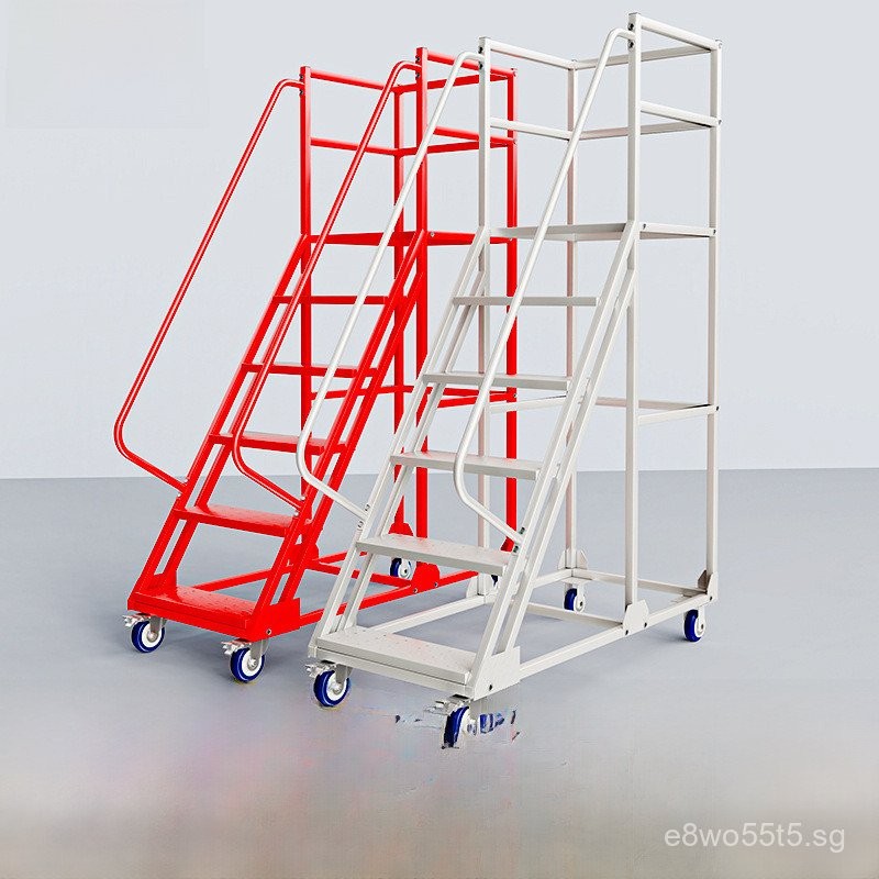Warehouse Climbing Ladder Safety Protection Pickup Ladder Logistics ...