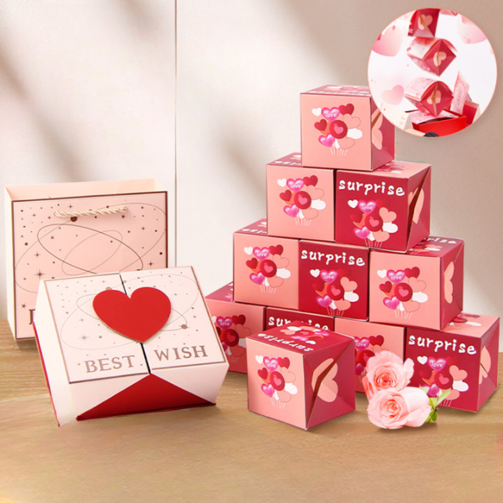 Valentine's Day Foldable Bounce Surprise Box Creative Romantic Ejection ...