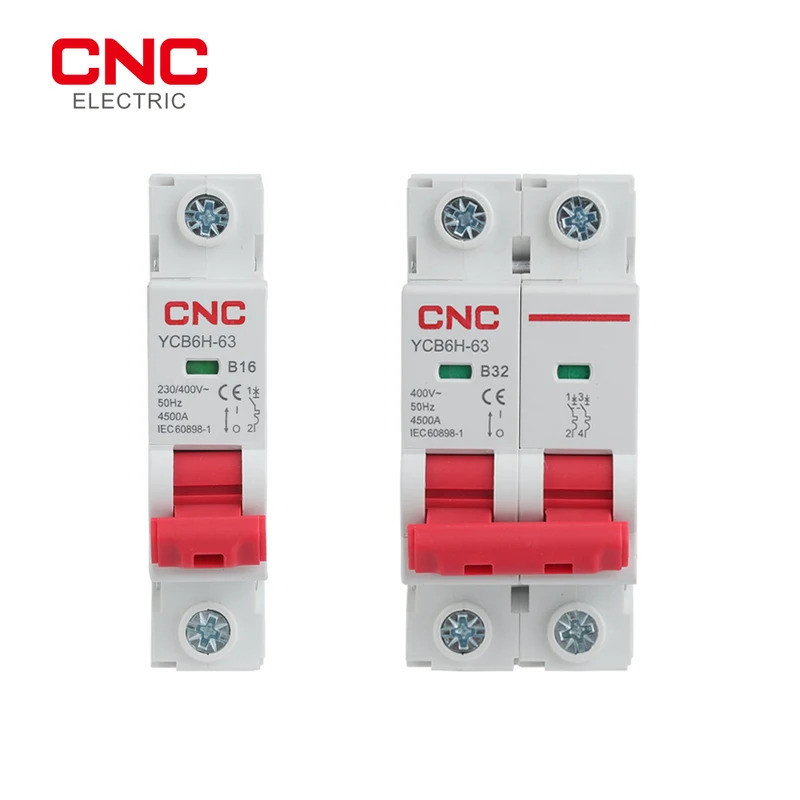 CNC 1P 2P B Curves MCB B16A/B32A Din Rail Mount Breaking Capacity 1-2 ...