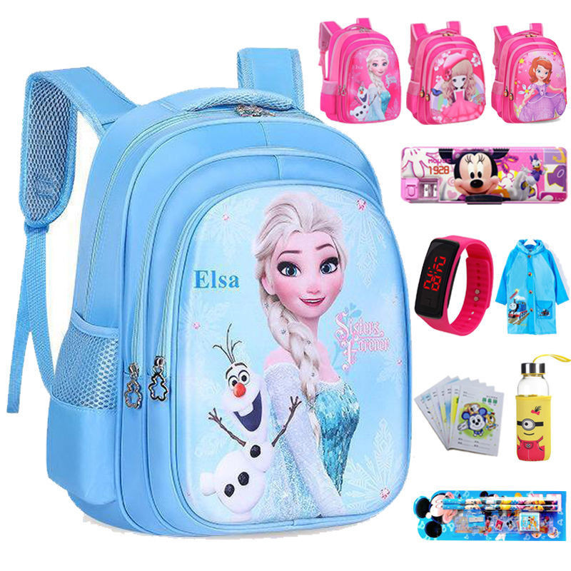 Frozen Princess Elsa Primary School Student Schoolbag Female1-3-6Grade ...