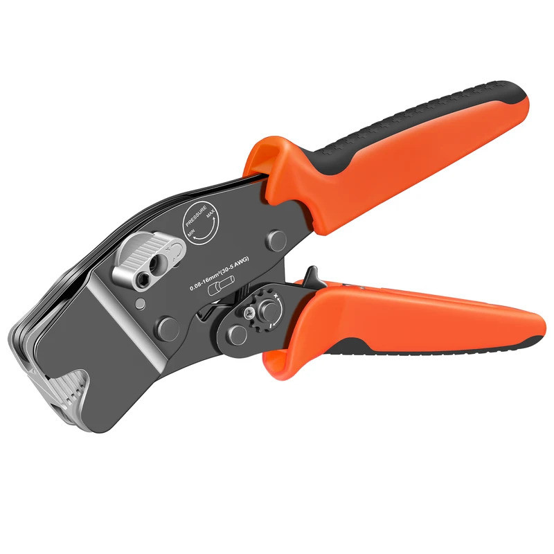 Wire Ferrule Crimping Tool AWG 30-5 Square Self-Adjusting Ratchet ...