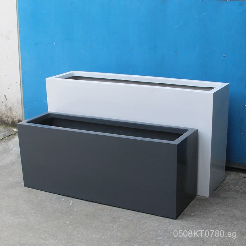 Garden Flower Bed White Flower Box Flower Pot Flower Trough Outdoor ...