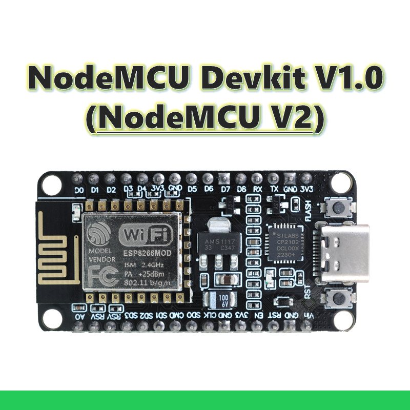 ENGLAB NodeMCU V2, CP2102 ESP8266 Type C Development Board, NodeMCU ESP8266, ESP-12E | Shopee ...