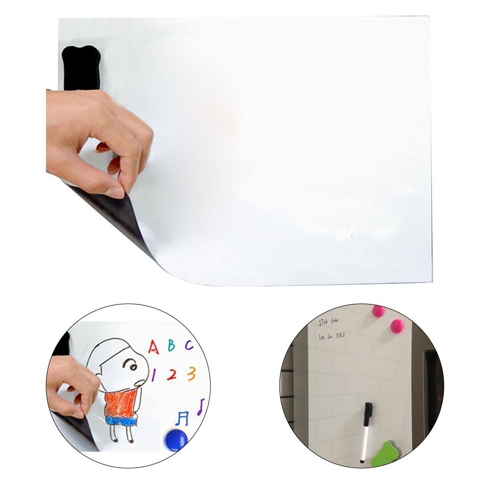 ⭐QUMM ⭐ Magnetic Fridge Whiteboard Dry Erase Magnet Memo Board Kitchen ...