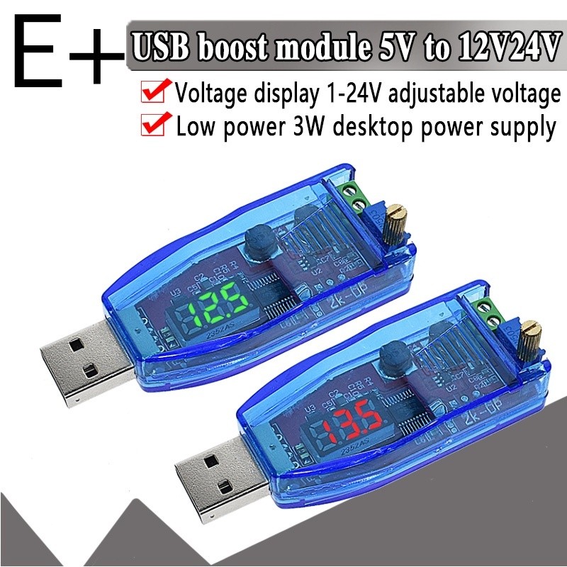 DC-DC 5V to DC 1-24V LED Adjustable Potentiometer USB Step Up/Down Buck Boost Converter Power ...