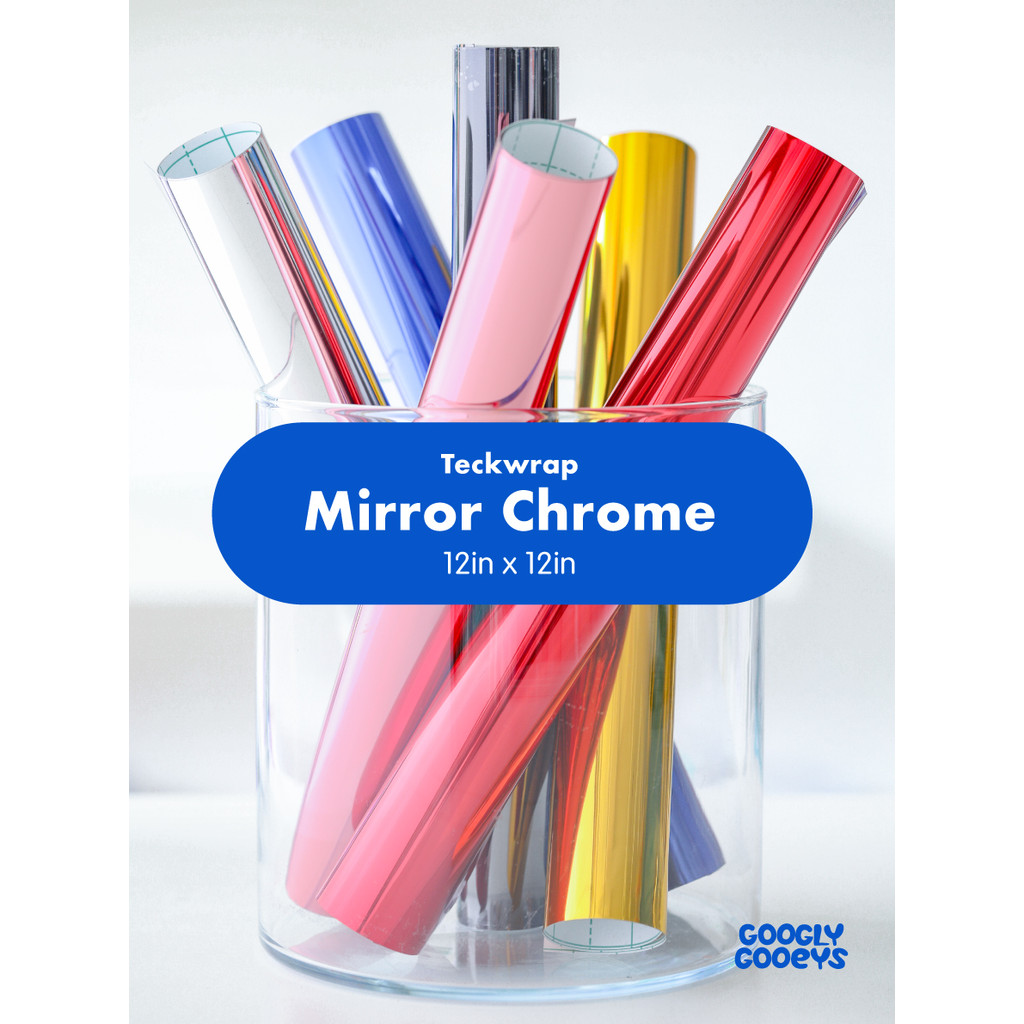 Teckwrap Mirror Chrome Adhesive Vinyl Stickers | 12x12in for Cricut ...