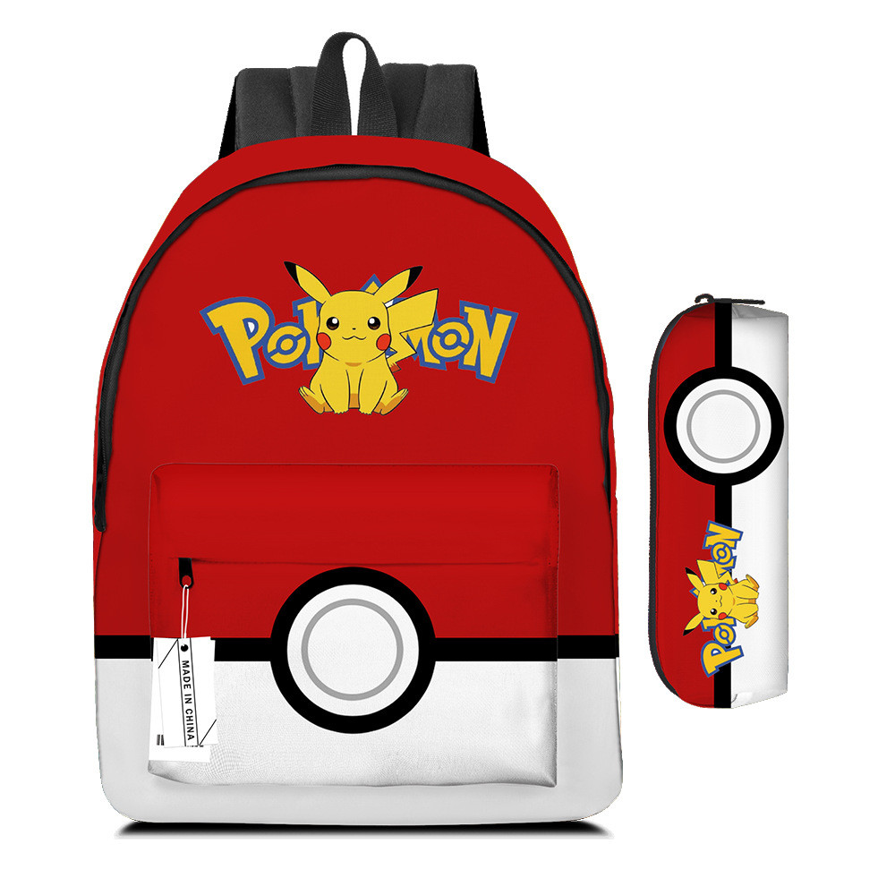 2PC/3PC-Set Pikachu Pokemon Backpack Primary and Middle School Students ...