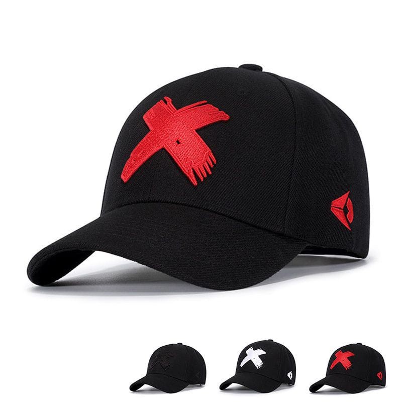 Imported Baseball Caps with X logo embroidery motifs for men and women ...