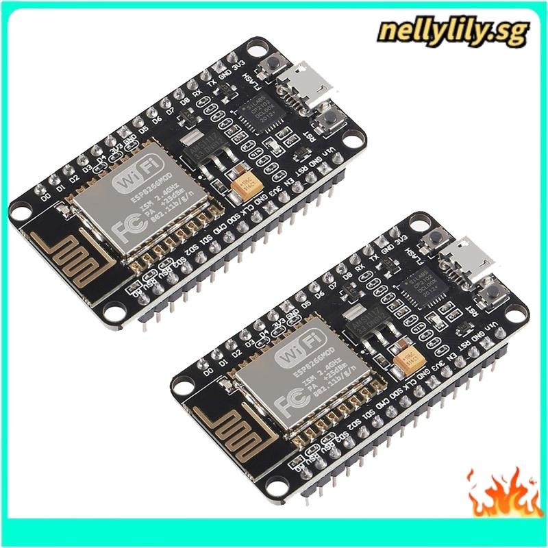 2 Piece ESP8266 NodeMCU CP2102 ESP-12E WiFi Module Internet of Things Development Board Works ...