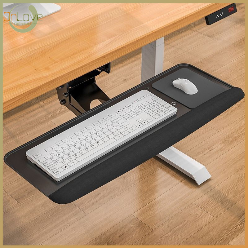 Keyboard Bracket Ergonomic Keyboard Stand Computer Desk Bottom Slide ...