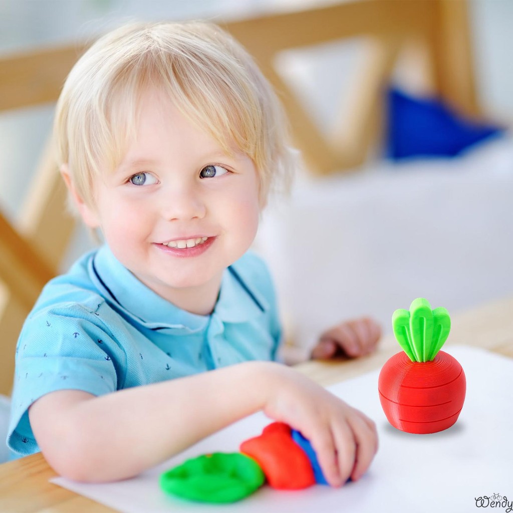 3D Printing Retractable Carrot Toys 3D Printed Vegetables Relief Toy ...