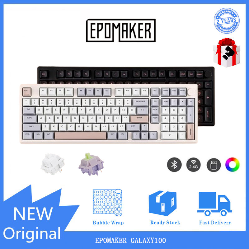 EPOMAKER Galaxy 100 Three Mode Wireless Bluetooth Mechanical Keyboard ...