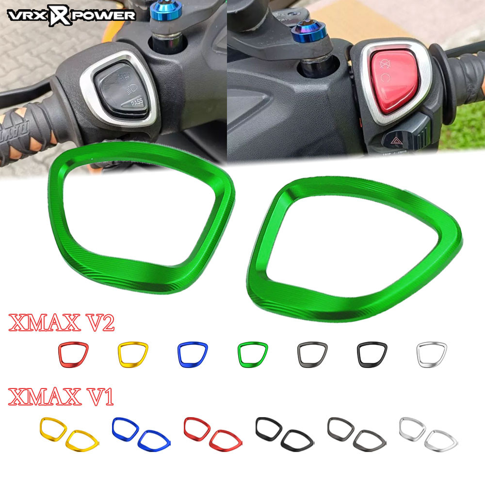 XMAX V1 V2 Motorcycle CNC Right Handle Switch Button Ring Cover For ...