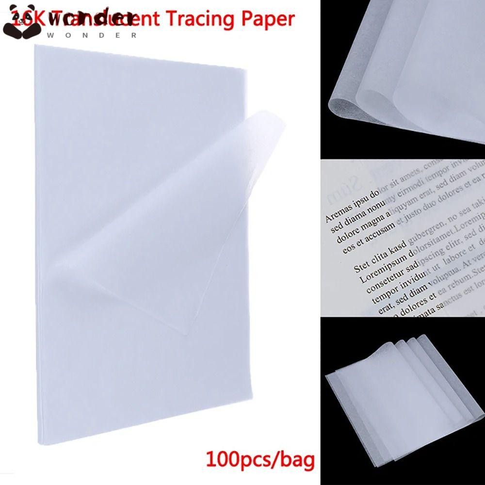 WONDER 100Pcs Sketching Paper, Calligraphy Writing Drawing Sheet A4 ...
