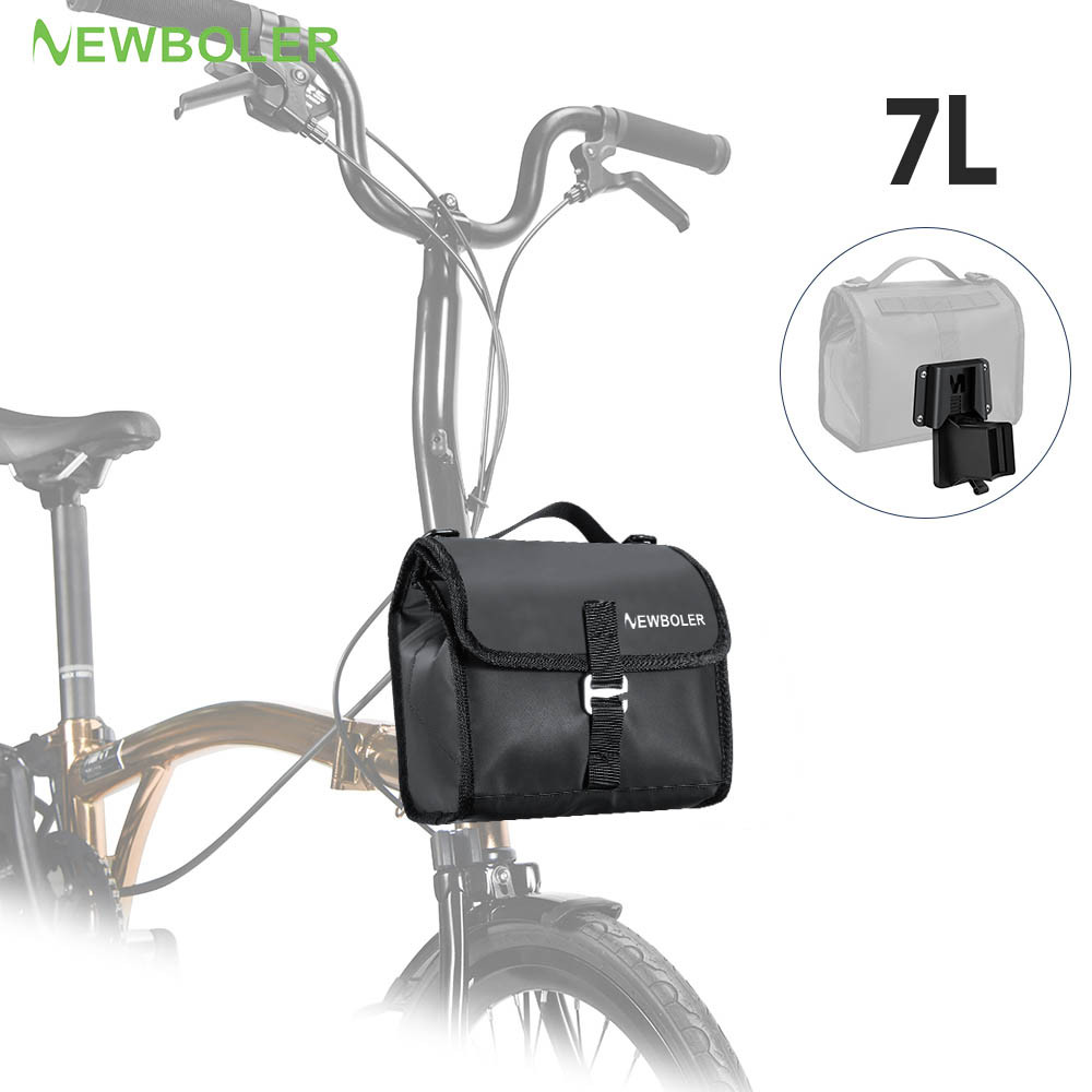 Newboler Bicycle Bag Folding Bike Front Bag 7L Brompton Waterproof Bike ...