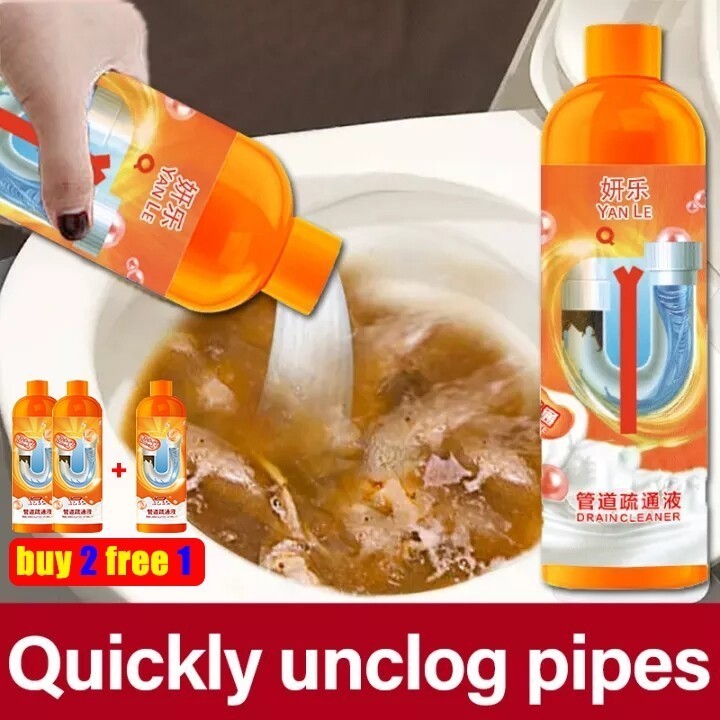 3s Quick Clear Blockage Drain Clog Remover 500ML No Damage To Pipes ...