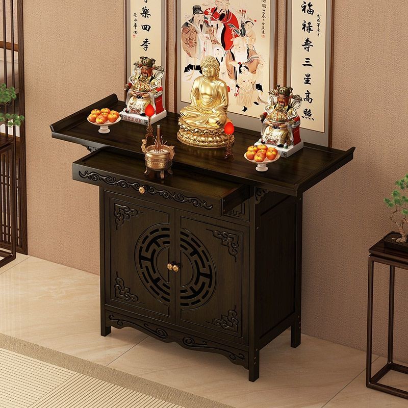 New Chinese Style Buddha Cabinet Clothes Closet God of Wealth Guanyin ...