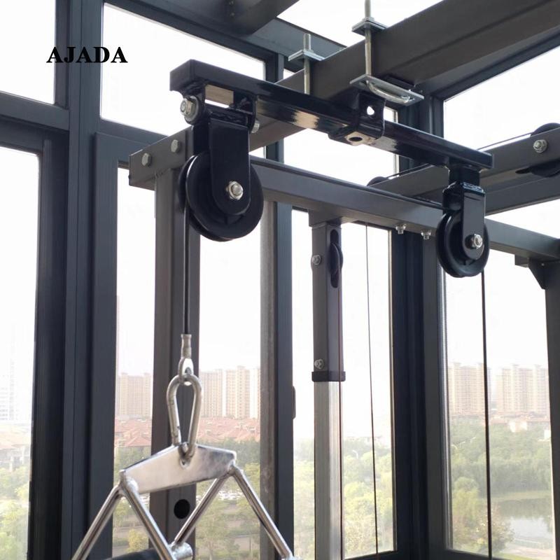 [AJAZ] Rack Pulley Attachment,Cable Weight Double Pulley System,Workout ...