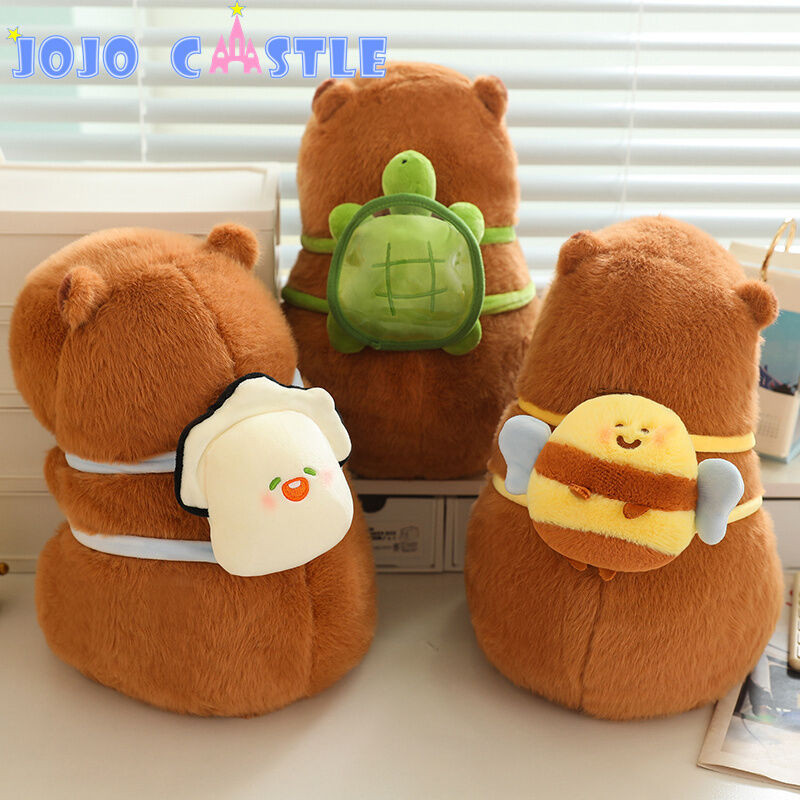 JOJO CASTLE Fluffy Capybara Plush Doll Kawaii Capybara With Tortoise ...