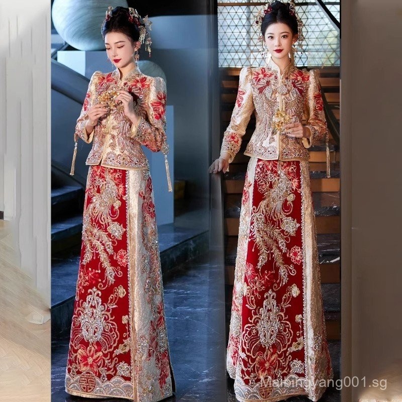 Luxury Hot New Malay Gown Xiuhe Clothing Marriage2023selling Dragon and ...