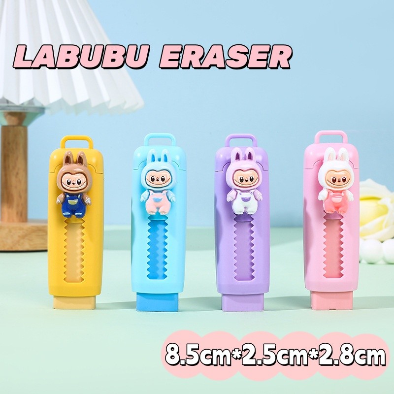 Labubu Push-pull Eraser,Drawing Writing Correction Tool,Creative ...