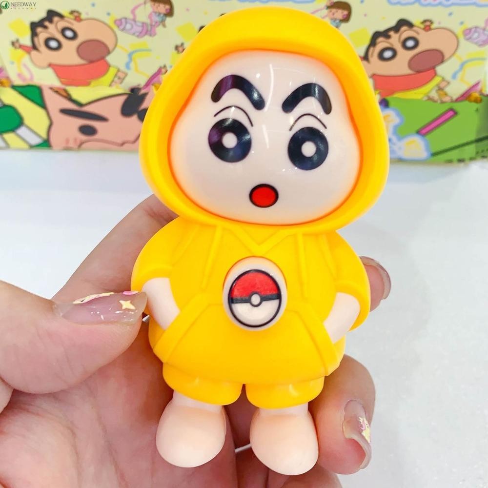 NEEDWAY Crayon Shin-chan Face Changing Doll, With Keychain Plastics ...