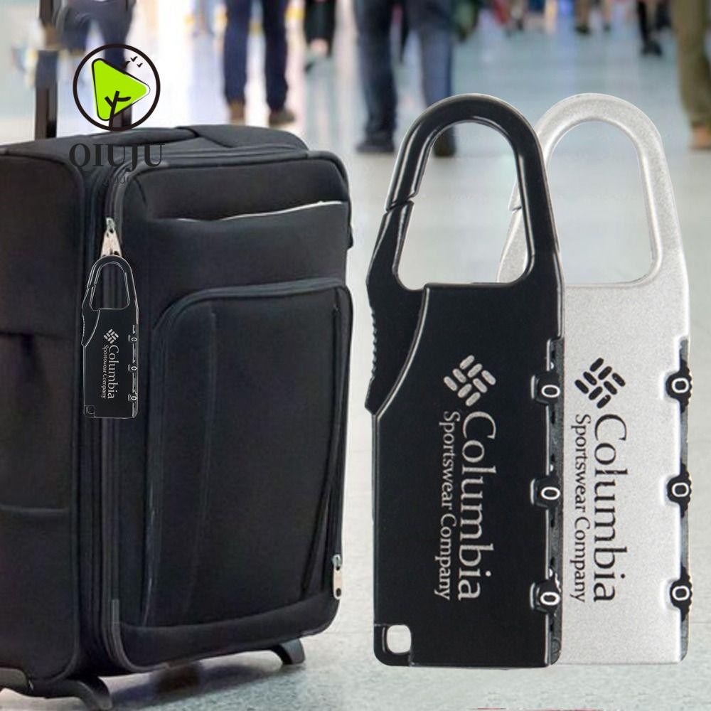 QIUJU Zipper Bag Lock Anti-Theft Handbag Outdoor Password Padlock ...
