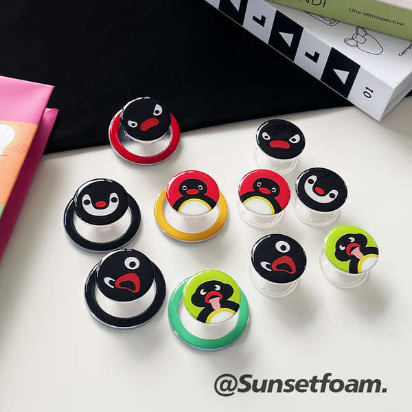 magsafe popsocket popsocket Cartoon cute pingu penguin epoxy rubber ...