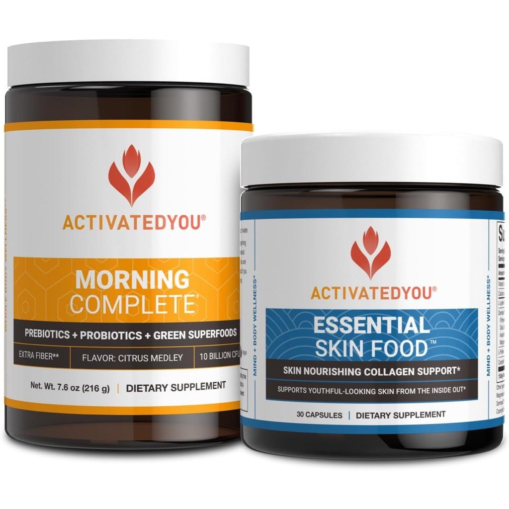 ACTIVATEDYOU Morning Complete Prebiotics, Probiotics, Green Superfoods ...
