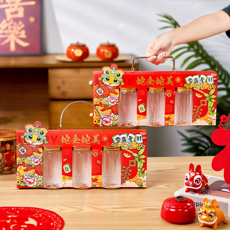 cny 2025 Year of the Snake Portable gift Box with Handle/chinese New ...