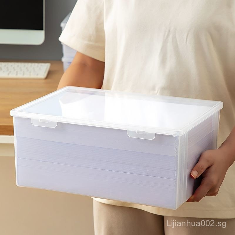 A4Storage Box Storage Sorting Transparent Document Storage Box Plastic ...
