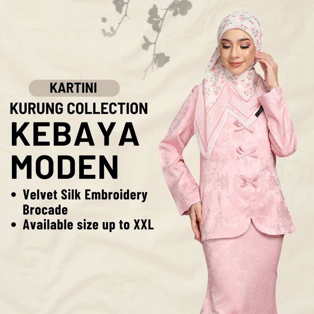 ZOE ARISSA Premium Kartini KURUNG KEBAYA MODEN BAJU RAYA 2025 Textured ...