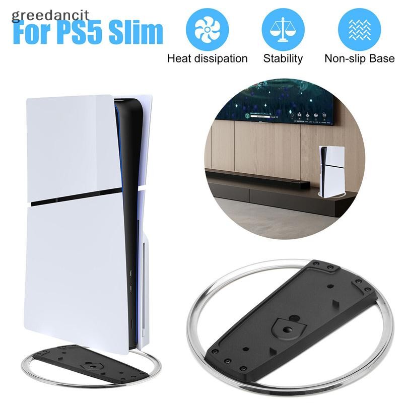 greedancit Game Console Base For Ps5 Slim Vertical Anti-Slip Stand For ...