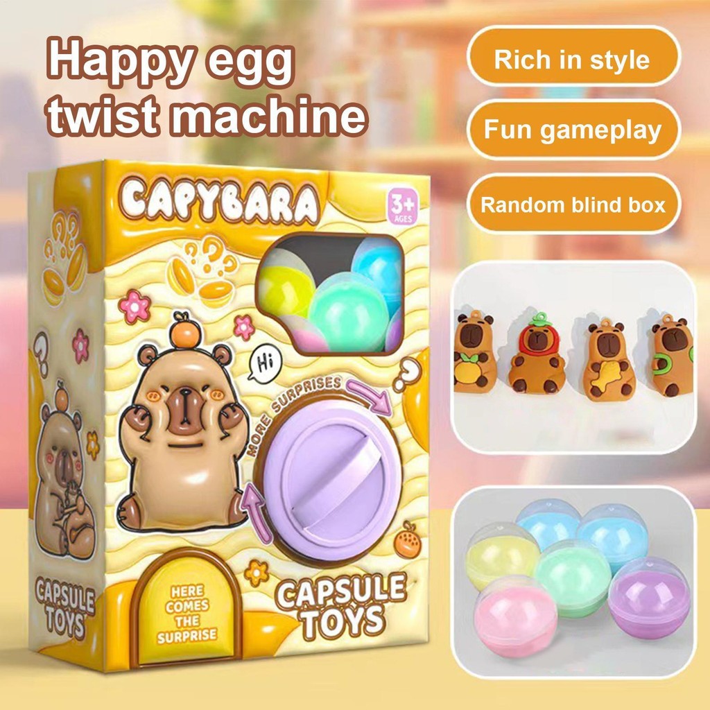 Capybara Vending Machine Toy Mini Cartoon Egg Twisting Machine Capsule ...