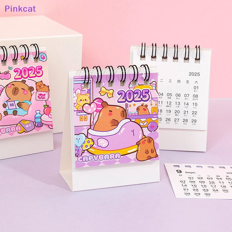 Pinkcat 2025 Mini Desk Calendar Office Desktop School Supplies Cute ...