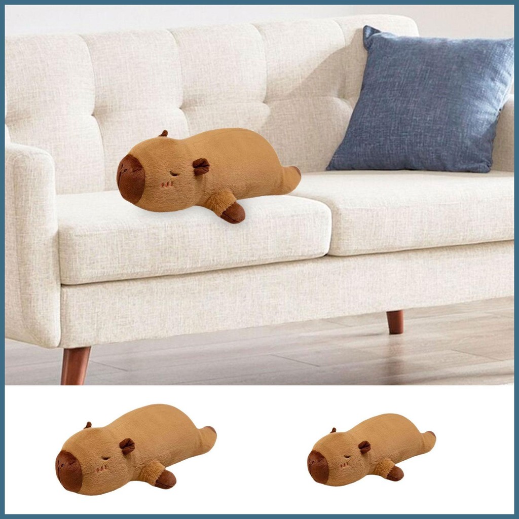 Capybara Body Pillow Cute Cartoon Soft Capybara Strip Pillow Laying ...