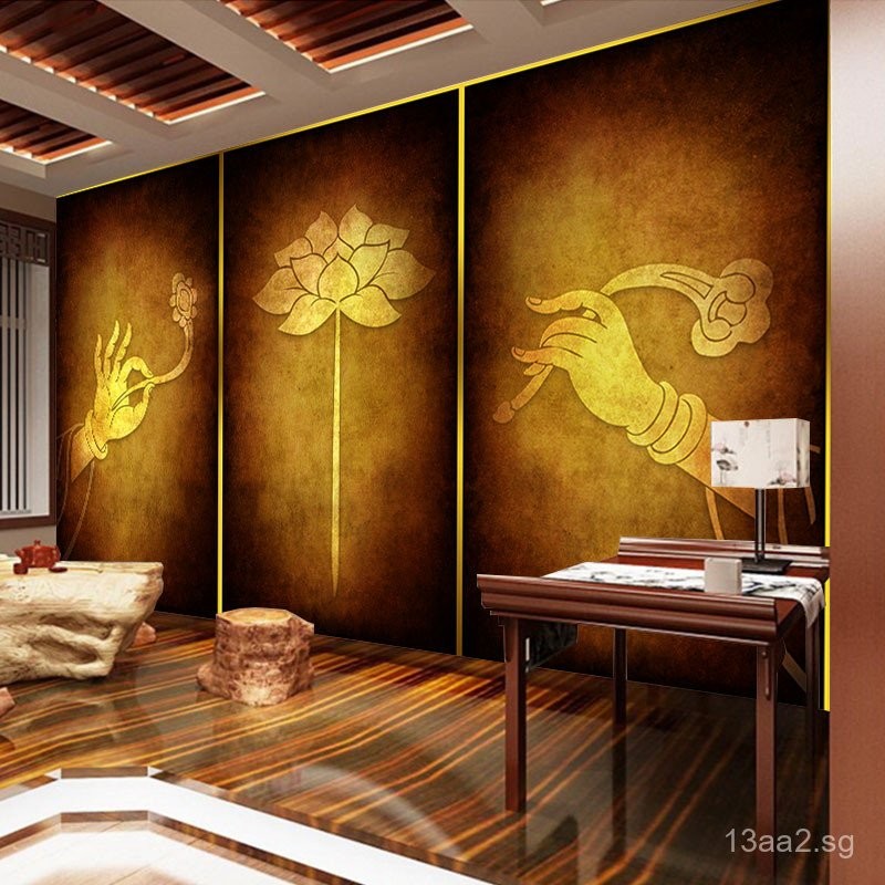 Southeast Asian Style Wall Art Living Room Buddha Hand Entrance ...