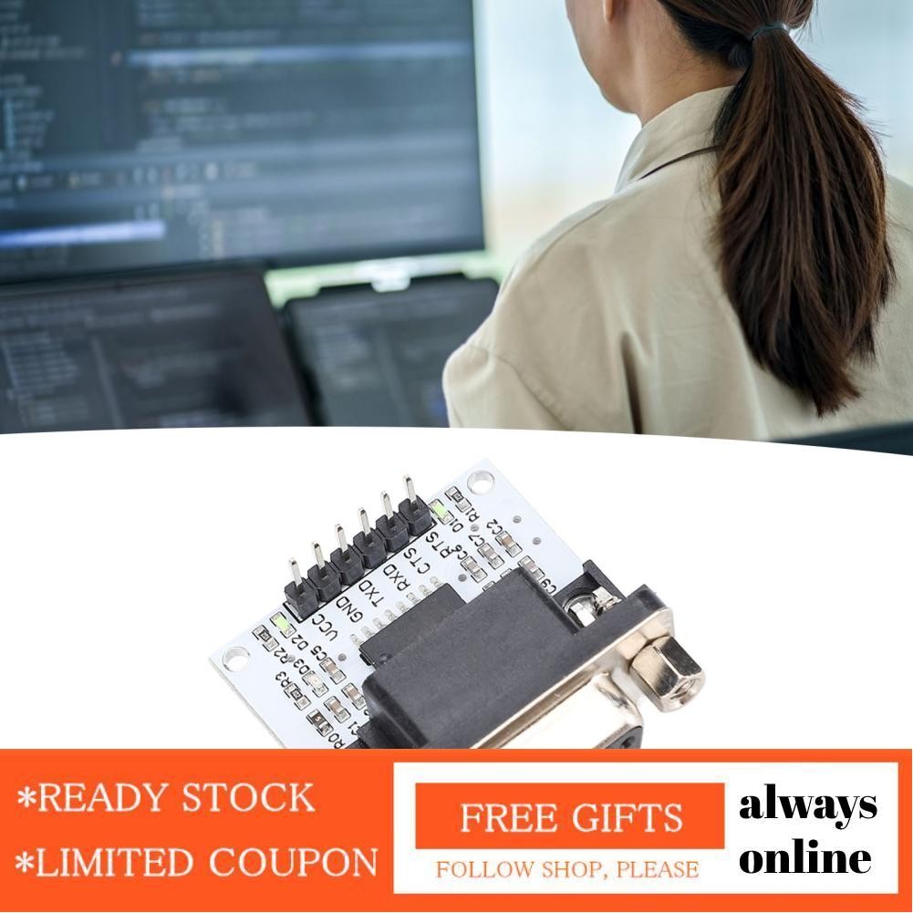 Alwaysonline 232 To TTL Serial Port Board DB9 UART Interface Module Supports Hardware Flowrate ...