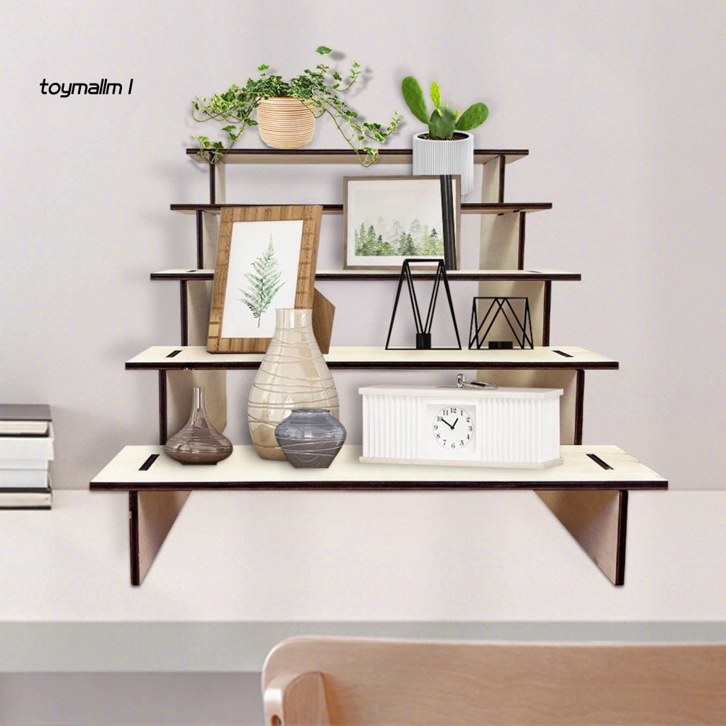 [TM] Rustic Wood Display Rack Craft Fair Display Rack 5-tier Wooden ...