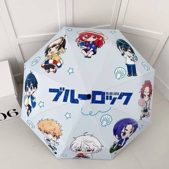 Anime BLUE LOCK Automatic Umbrella Isagi Yoichi Bachira Meguru Nagi ...