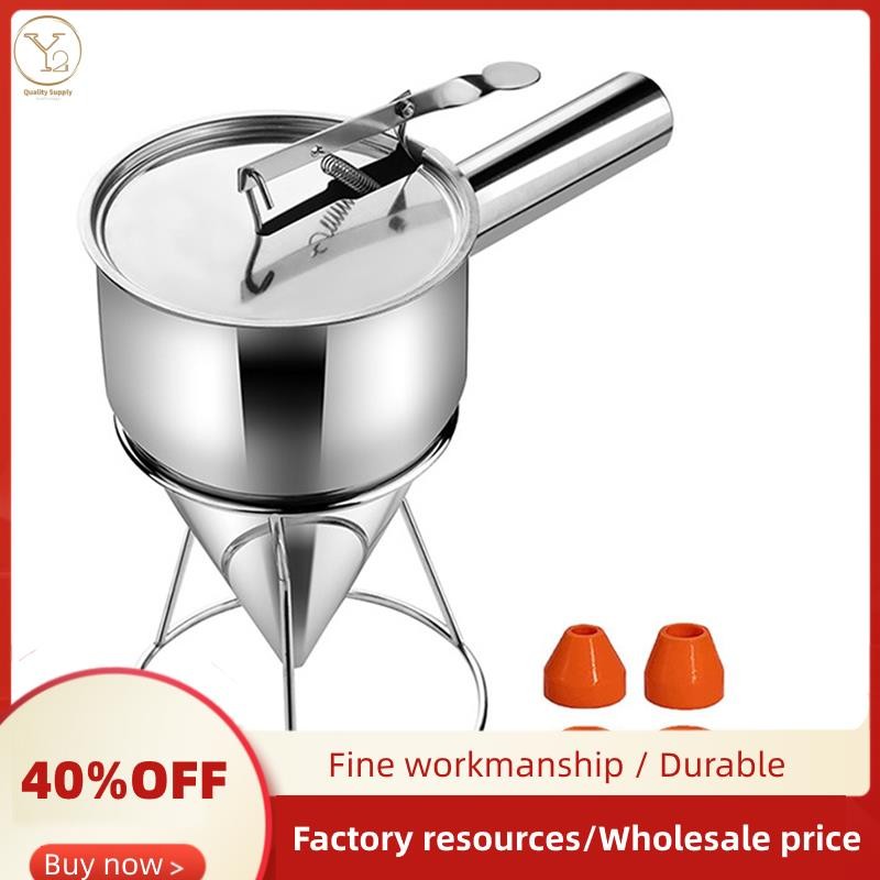 Pancake Batter Dispenser Multi- Stainless Steel Funnel Dispenser with ...